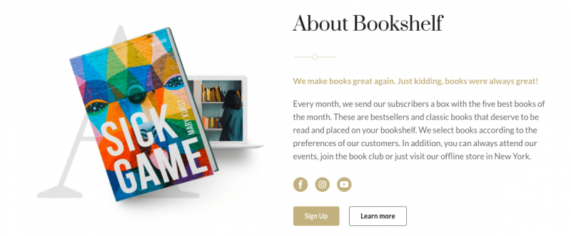 Bookstore Template - Weblium