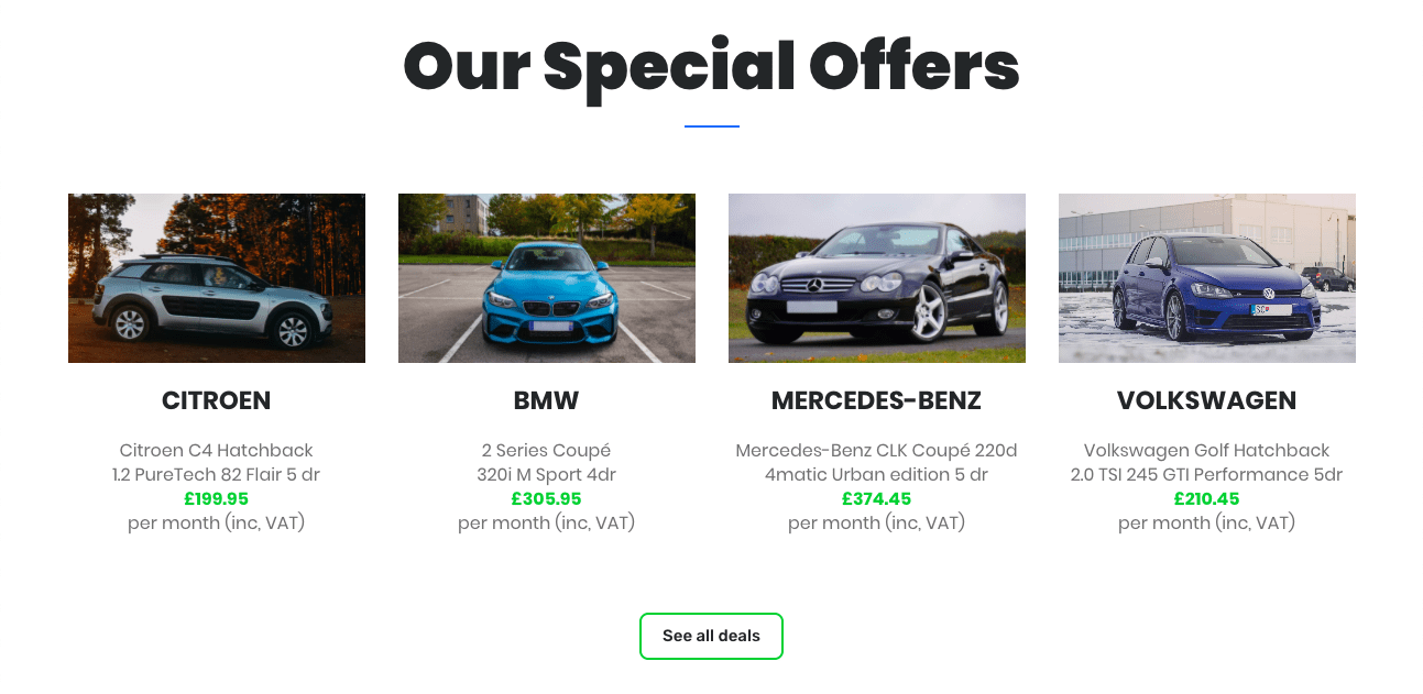 Vehicle Order Template - Weblium