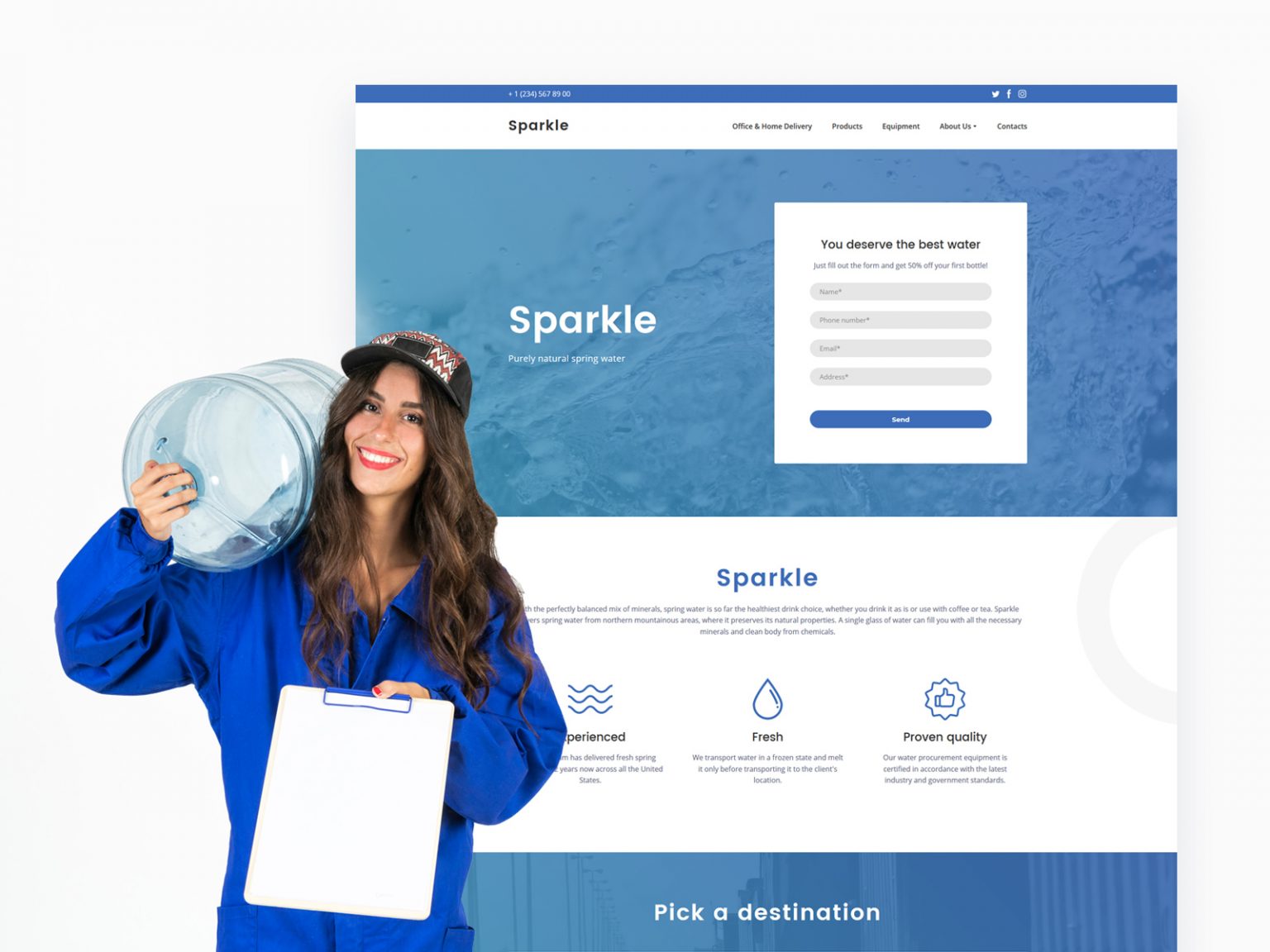 Water Company Template - Weblium