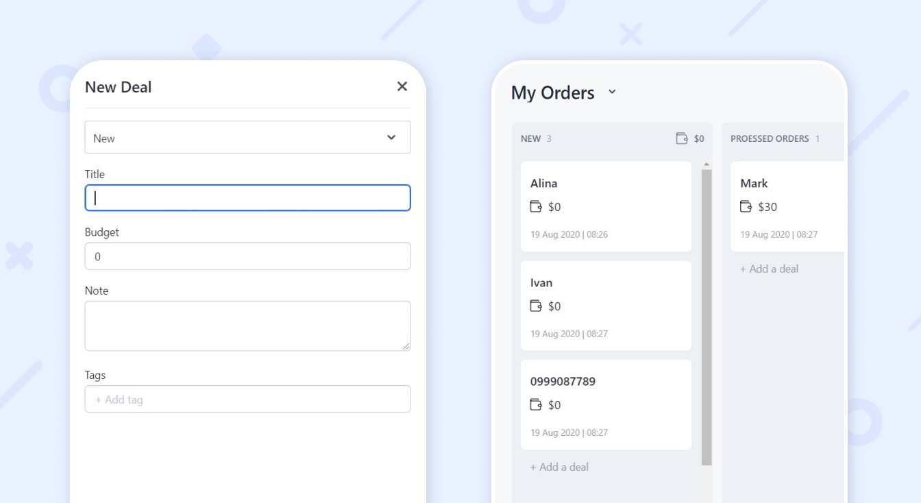 In-Built Free CRM System for Managing Your Deals