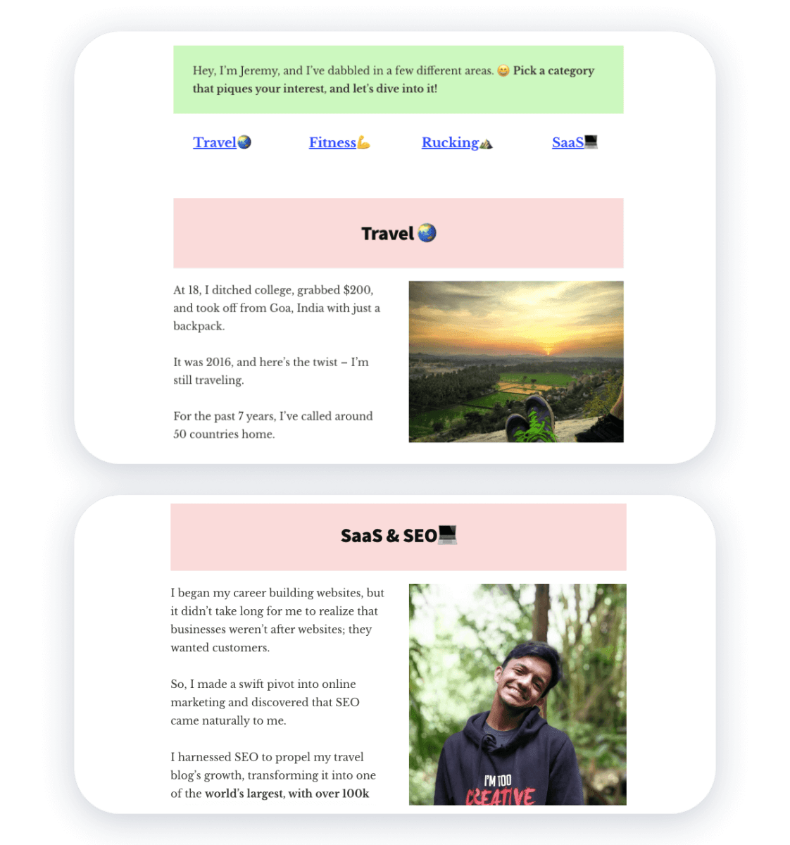 Top 15+ Personal Website Examples for Your Inspiration - Weblium Blog