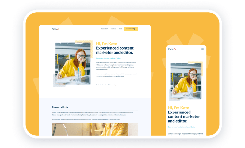 Copywriter Portfolio Examples: 10 Best Examples - Weblium Blog
