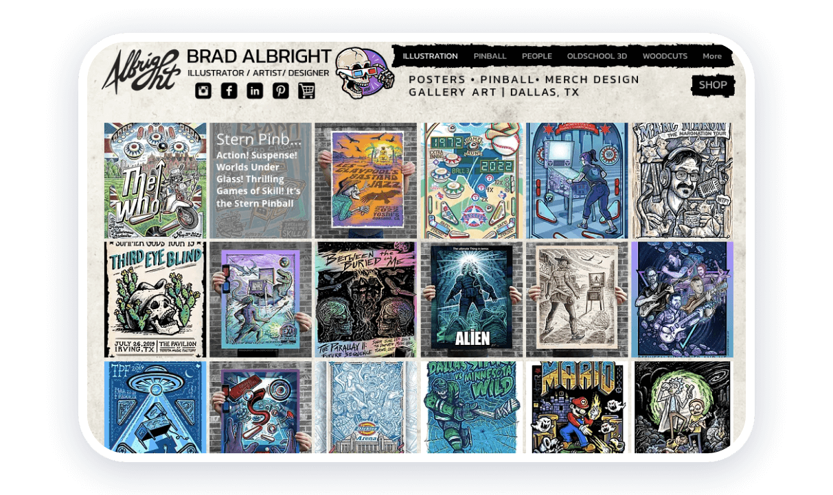 10 Best Artist Website Examples in 2025 | Weblium