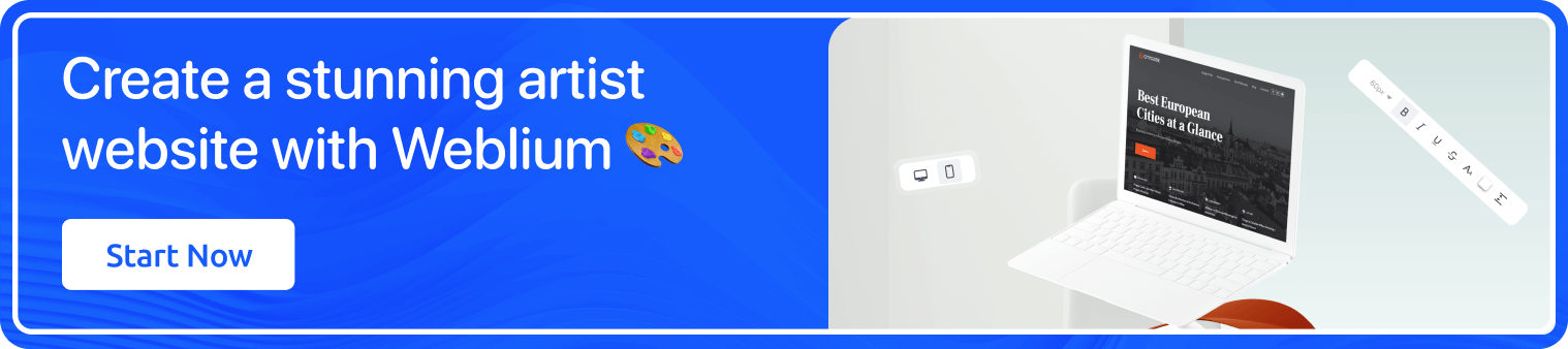 10 Best Artist Website Examples in 2025 | Weblium