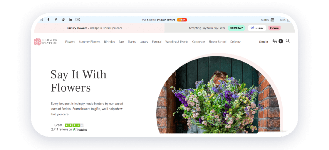 10 Inspiring Florist Websites to Gather Ideas - Weblium Blog