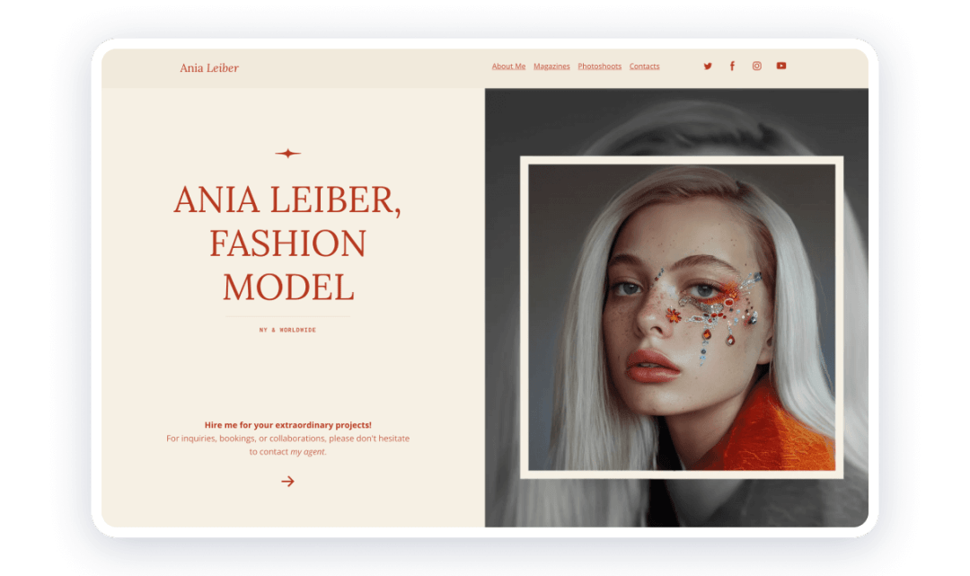 Best Model Portfolio Examples in 2025 | Weblium