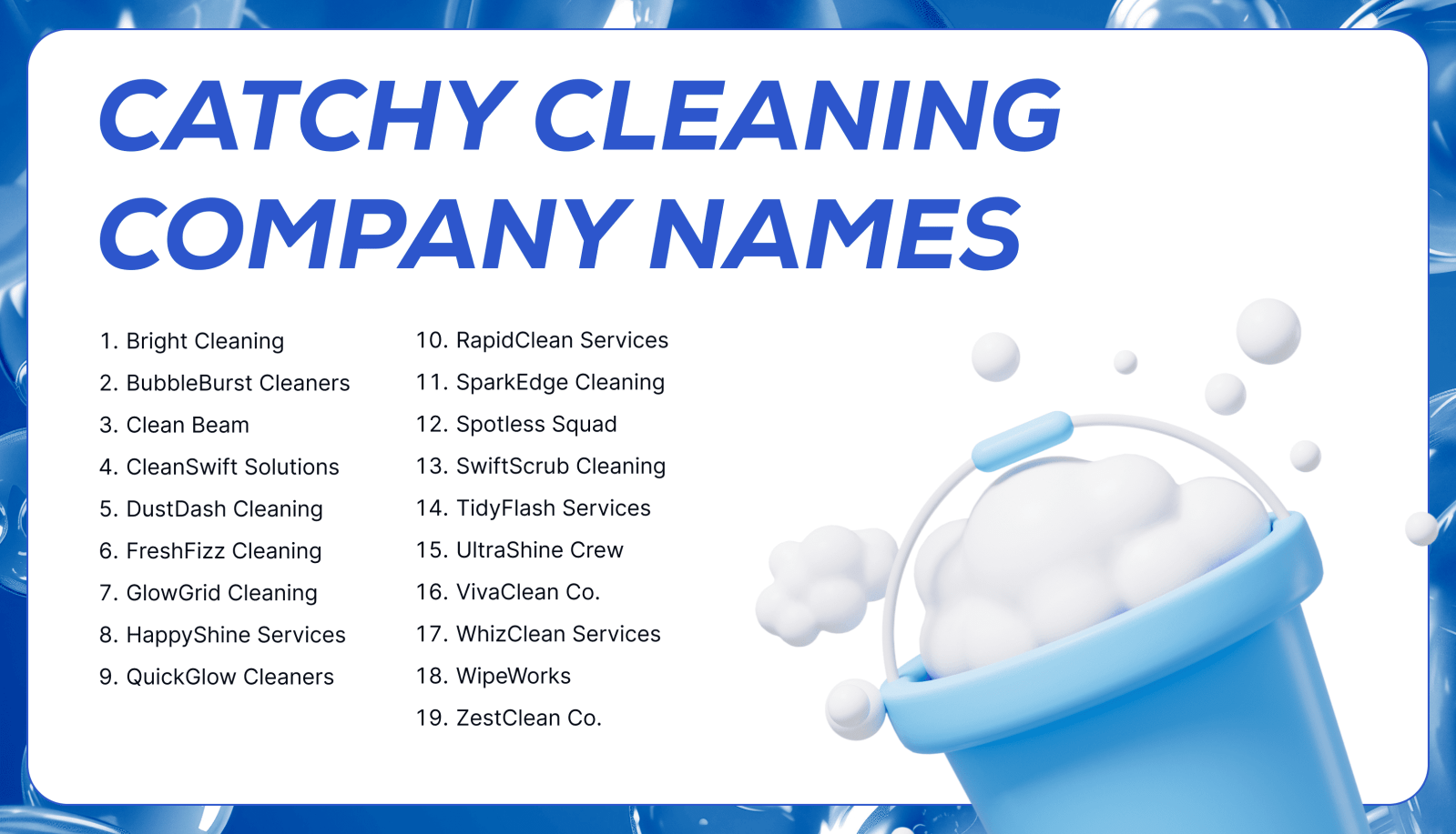 500+ Creative Cleaning Company Names Ideas & Business Tips - Weblium Blog