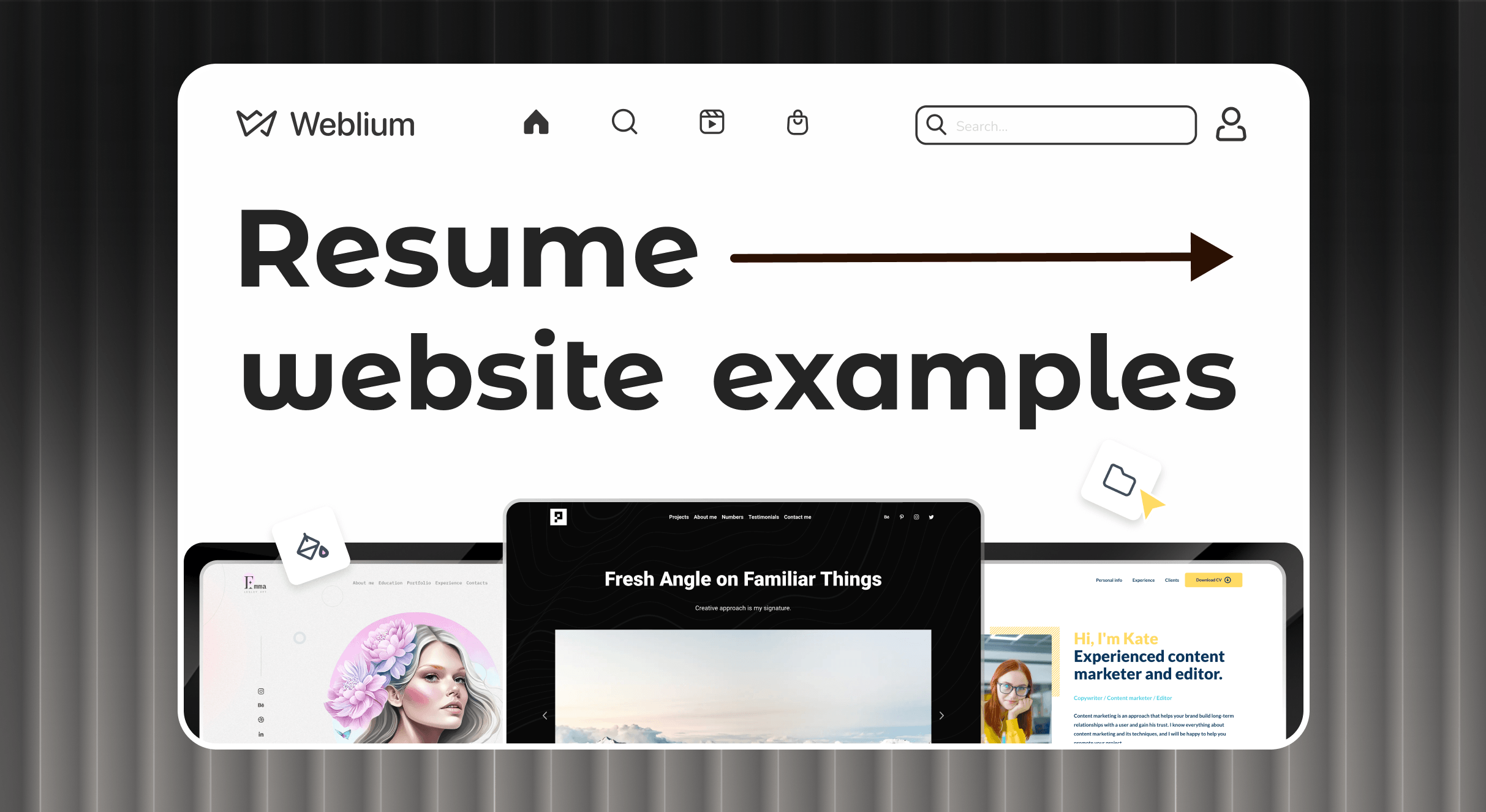 Professional and Successful Resume Website Examples - Weblium Blog