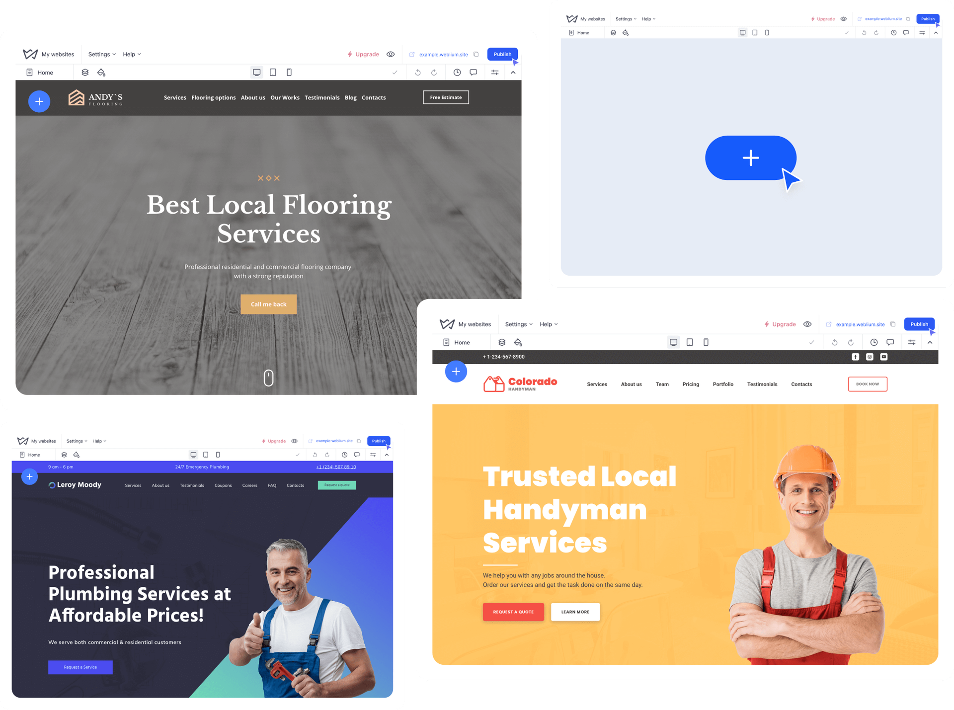 Free Plumbing Website Builder | Weblium