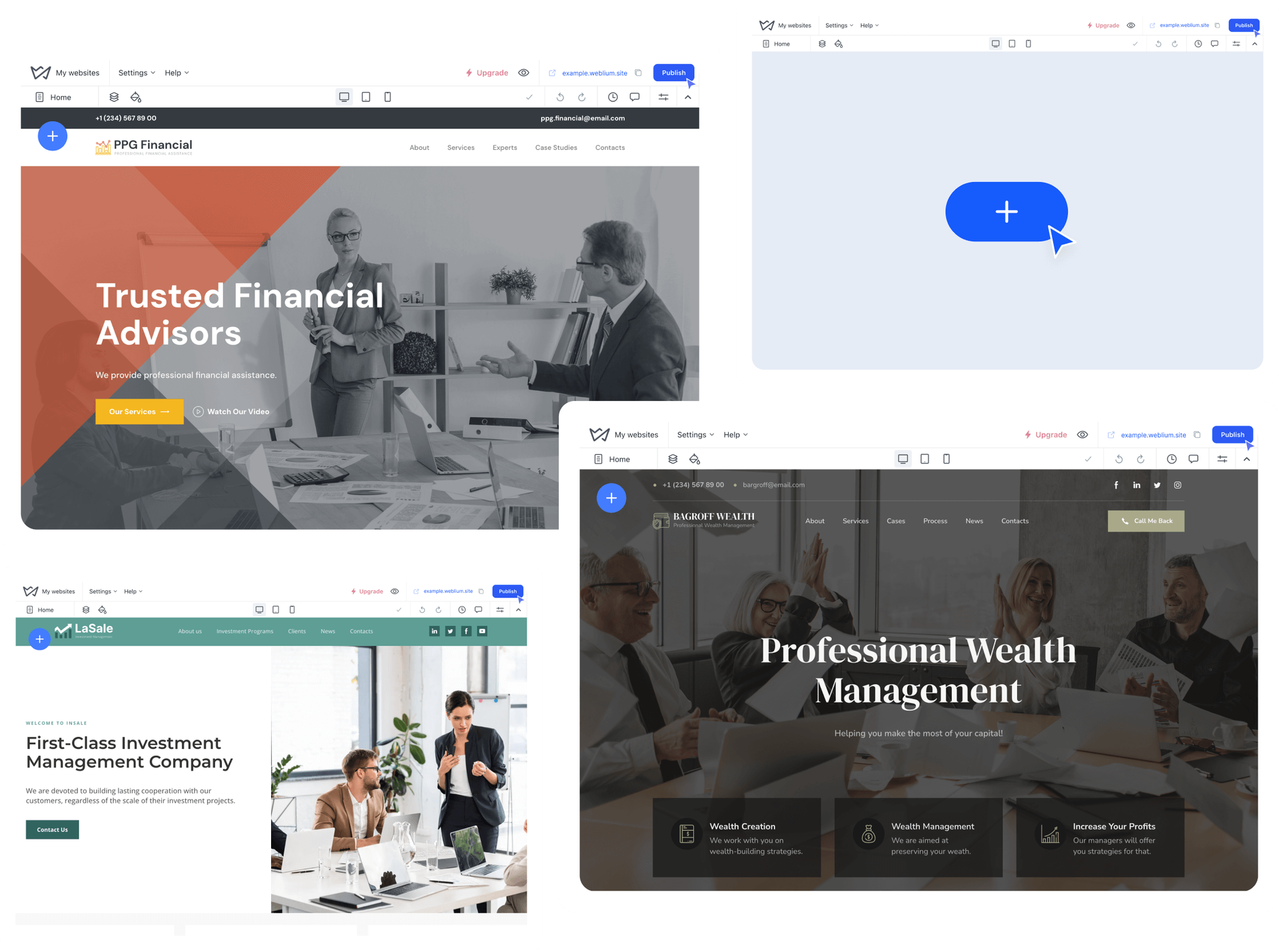 Financial Advisor Website Builder | Weblium