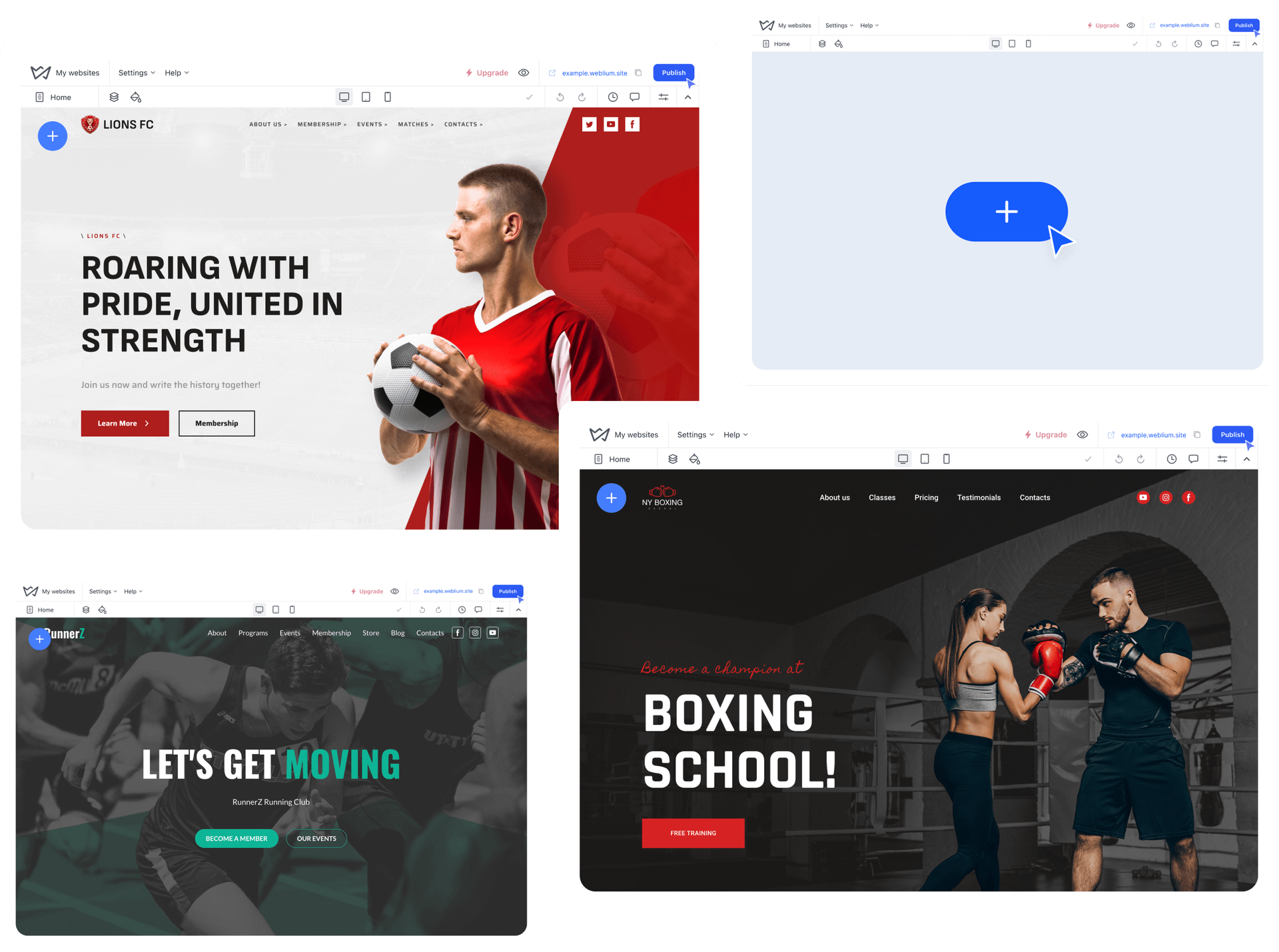 Sports Team Website Builder | Weblium