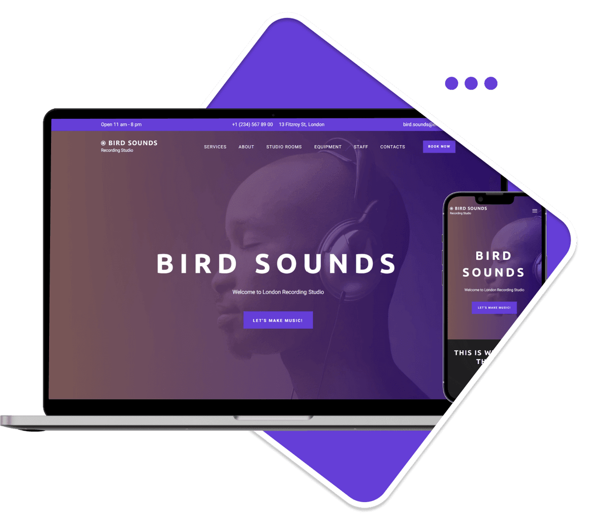 Free Record Label Website Templates | Weblium